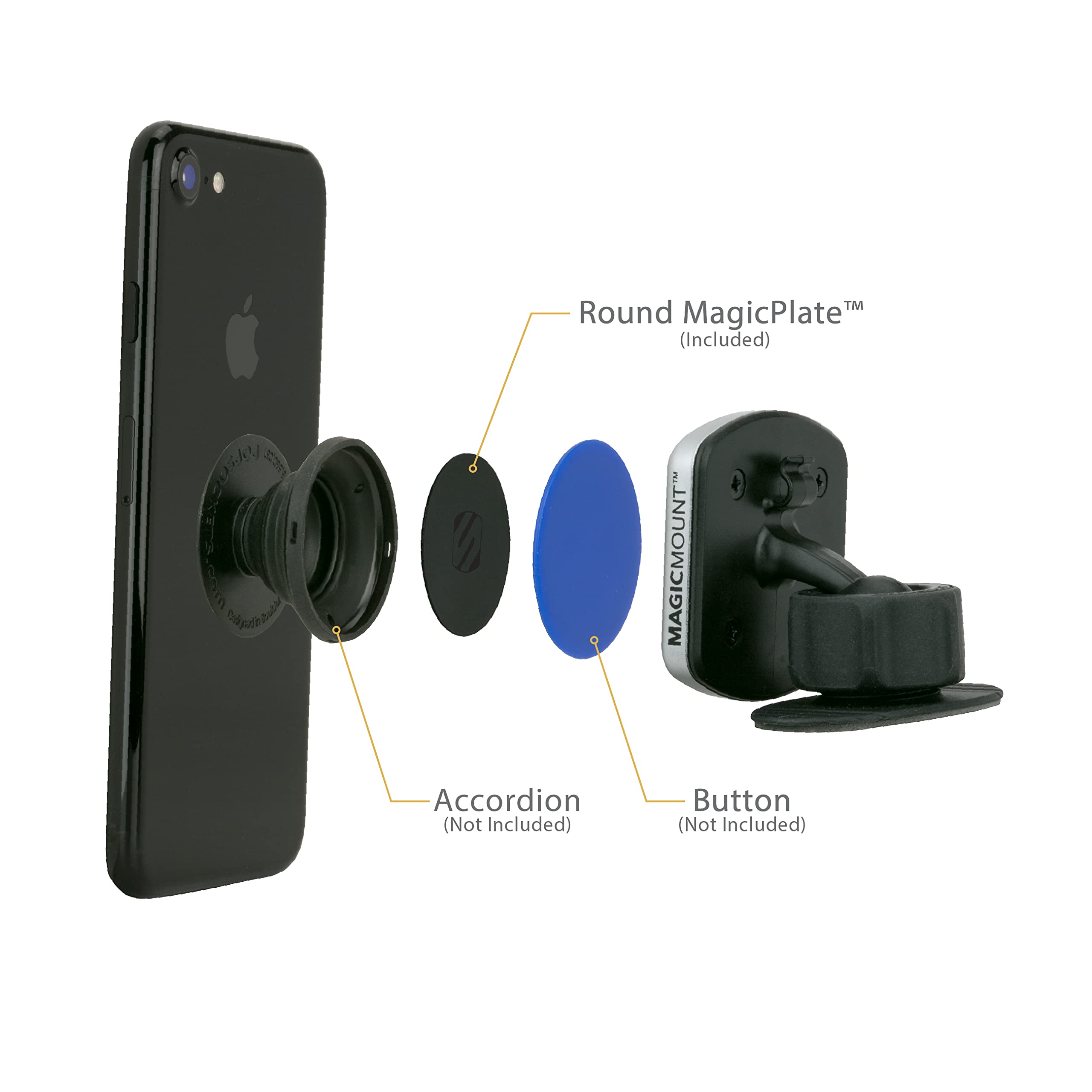 Snapklik.com : Scosche MPRNDRK-SP MagicMount Replacement Metal Plate ...
