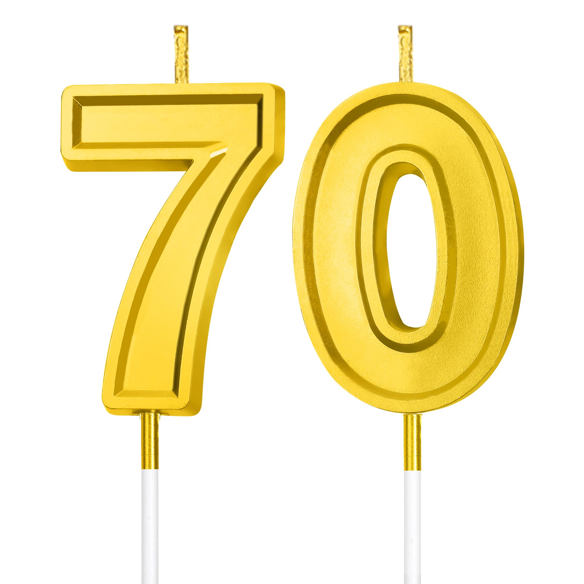 Buy 70th Birthday Candles for Cake, 70th Birthday Decorations for Men ...
