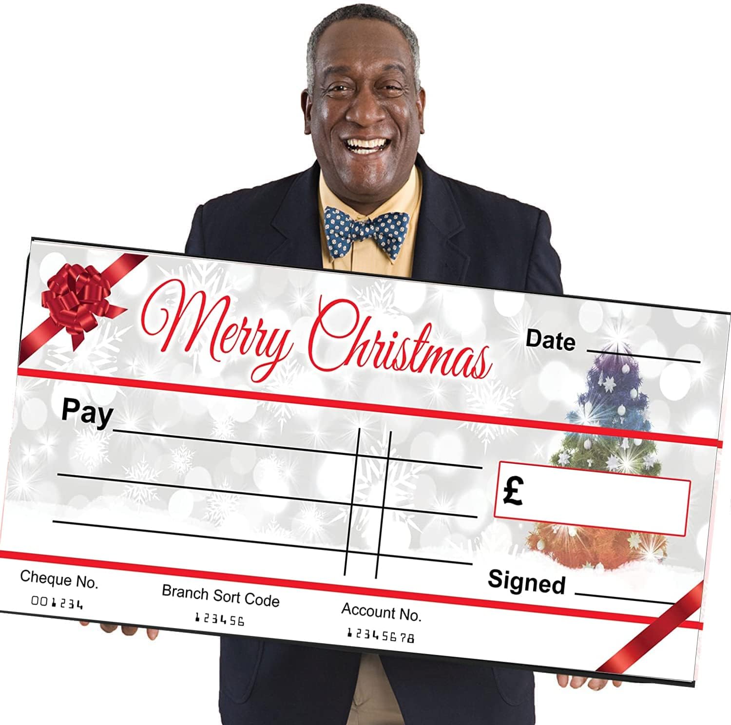 Christmas Balnk Presentation Cheque V43a Paper Large 1m wide x 50cm ...