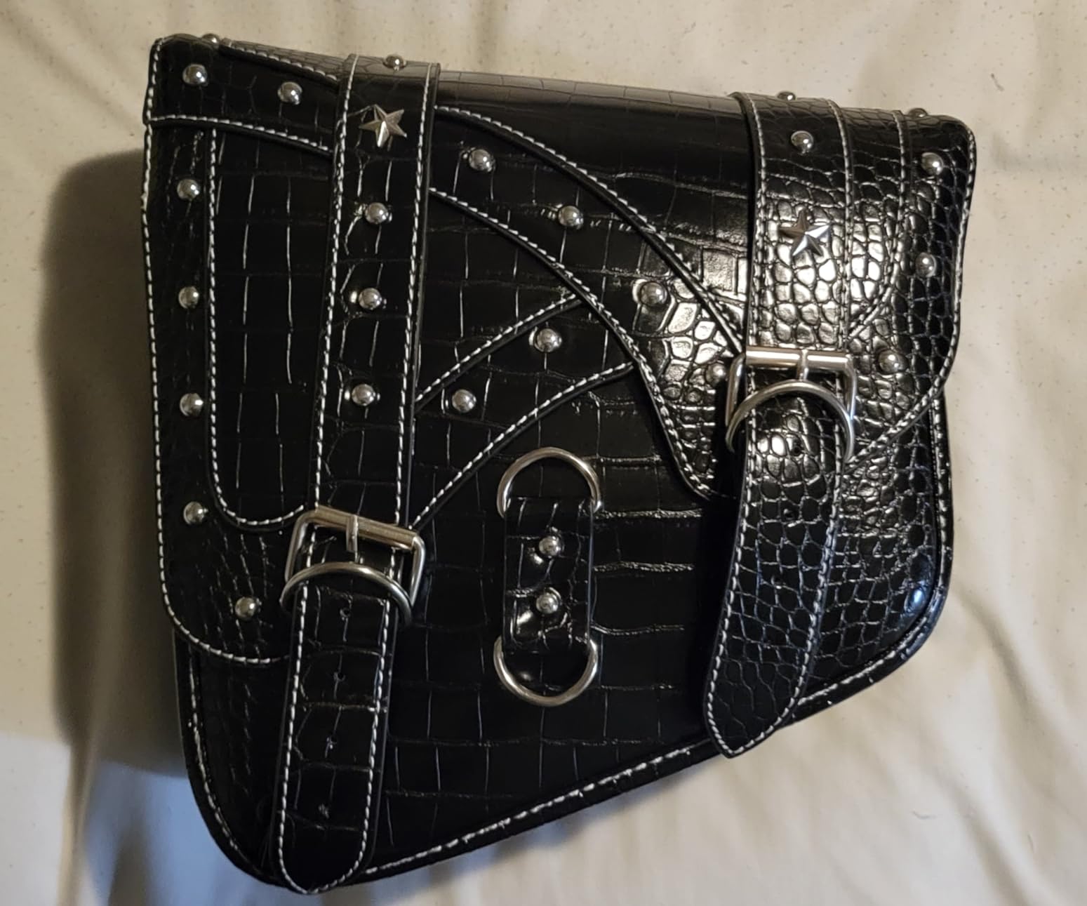 Amazon.com: NICECNC Motorcycle Swingarm Bag Left Side, Vintage ...