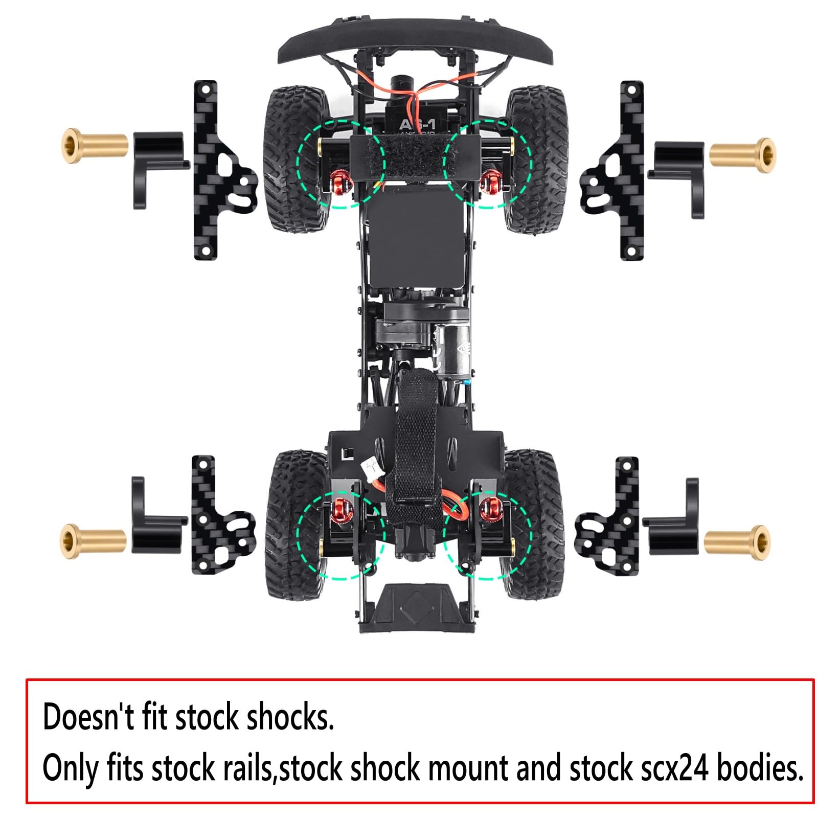 Snapklik.com : Aluminum RC Car Shock Tower Carbon Fiber Shock Flex ...