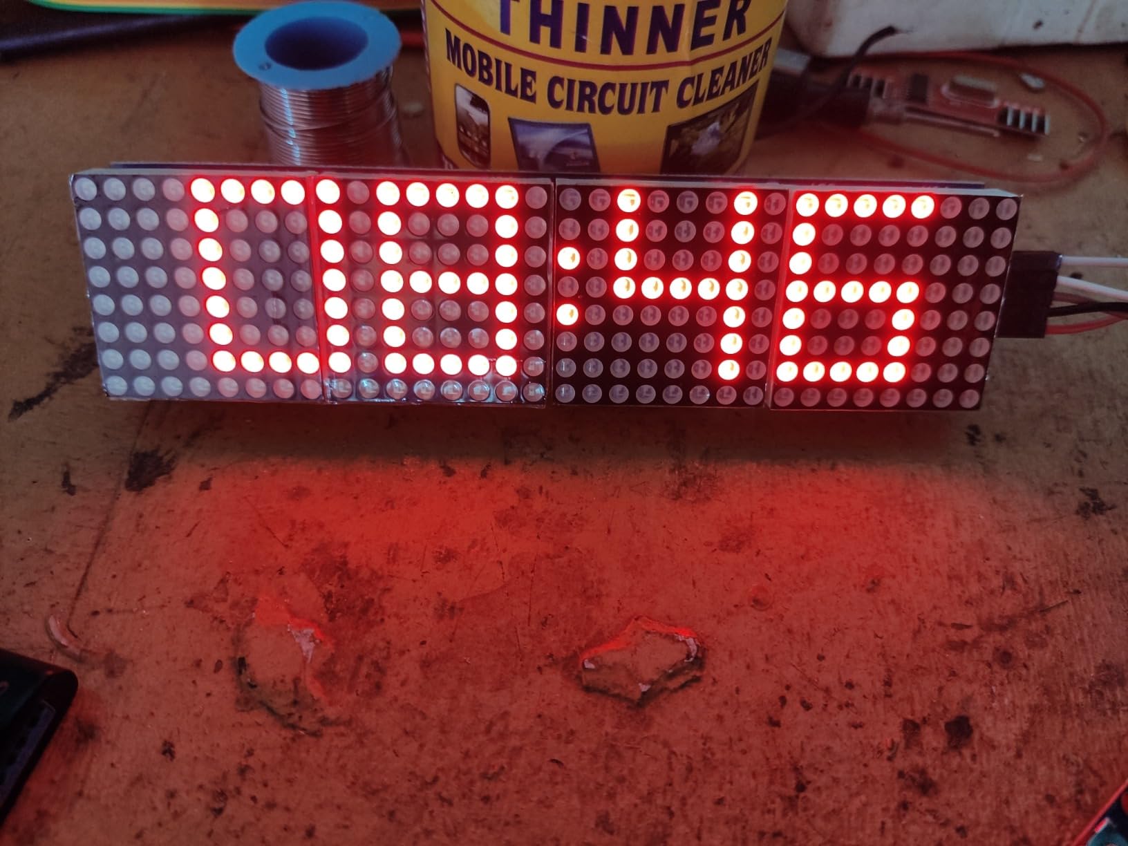 Super Debug MAX7219 Dot Matrix Module Red Light for Arduino Microcontroller 4 in 1 Display with ...