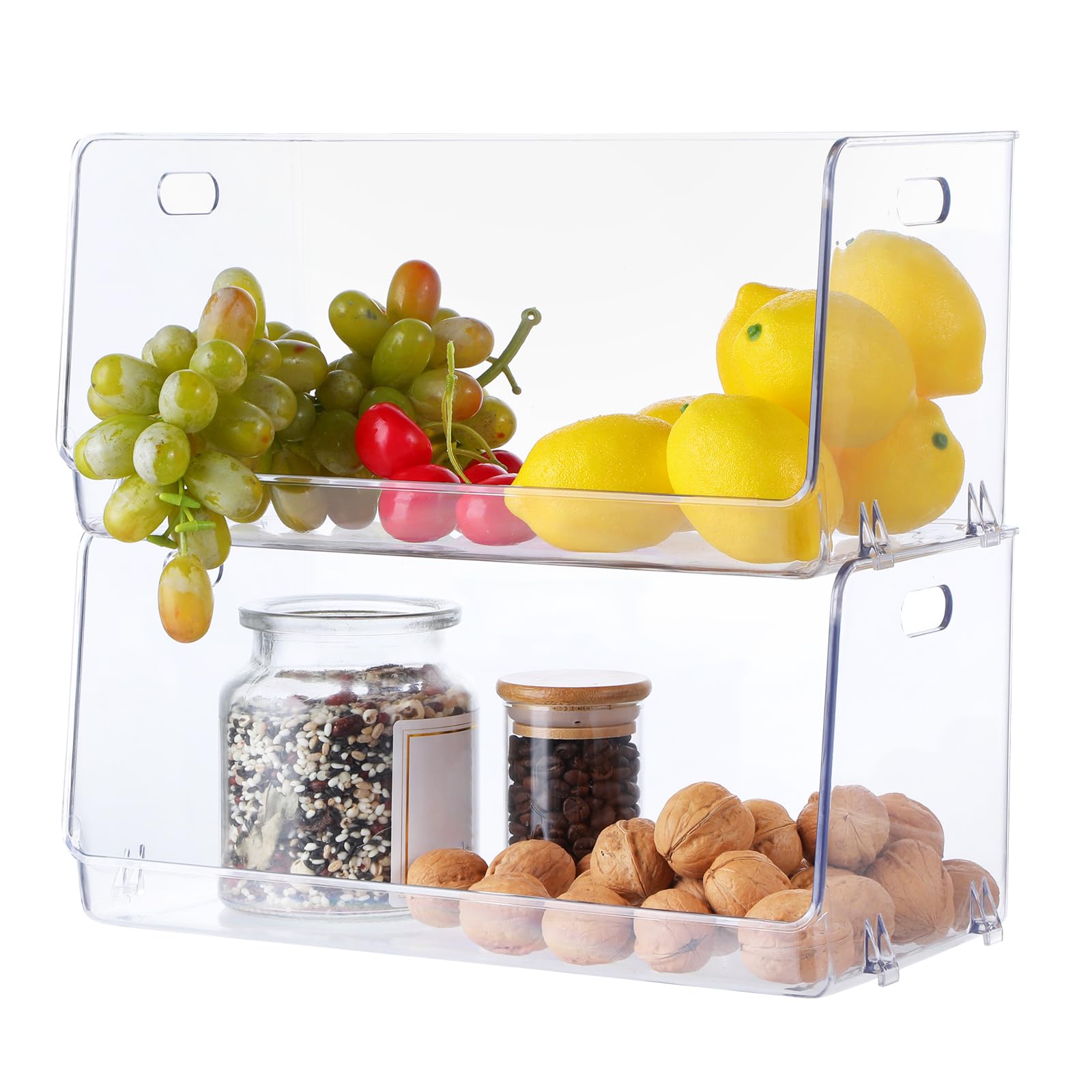 Amazon.com: Lemecima Stackable Plastic Food Storage Organizer Bin ...
