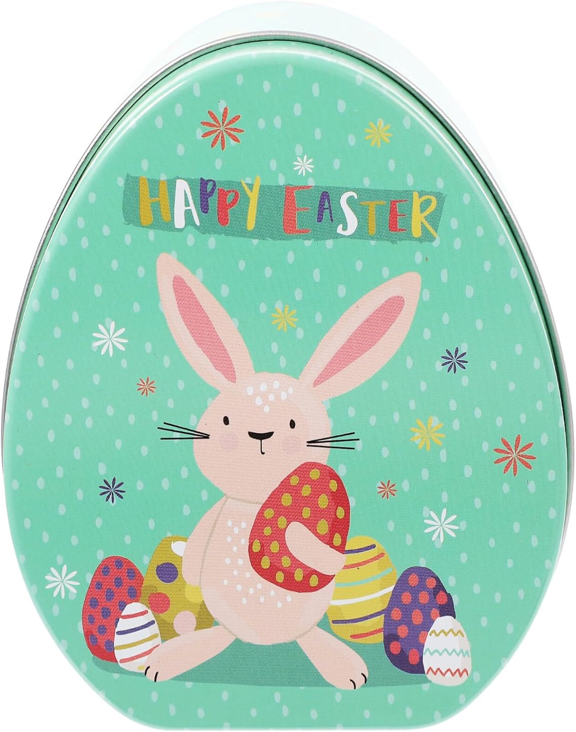 Amazon.com: Amosfun Easter Cookie Tin Easter Rabbit Tinplate Box Metal ...