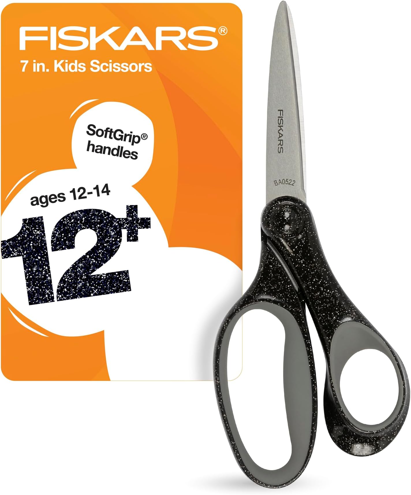 Amazon.com: Fiskars 7" Student Glitter Scissors for Kids Ages 12-14 (2 ...