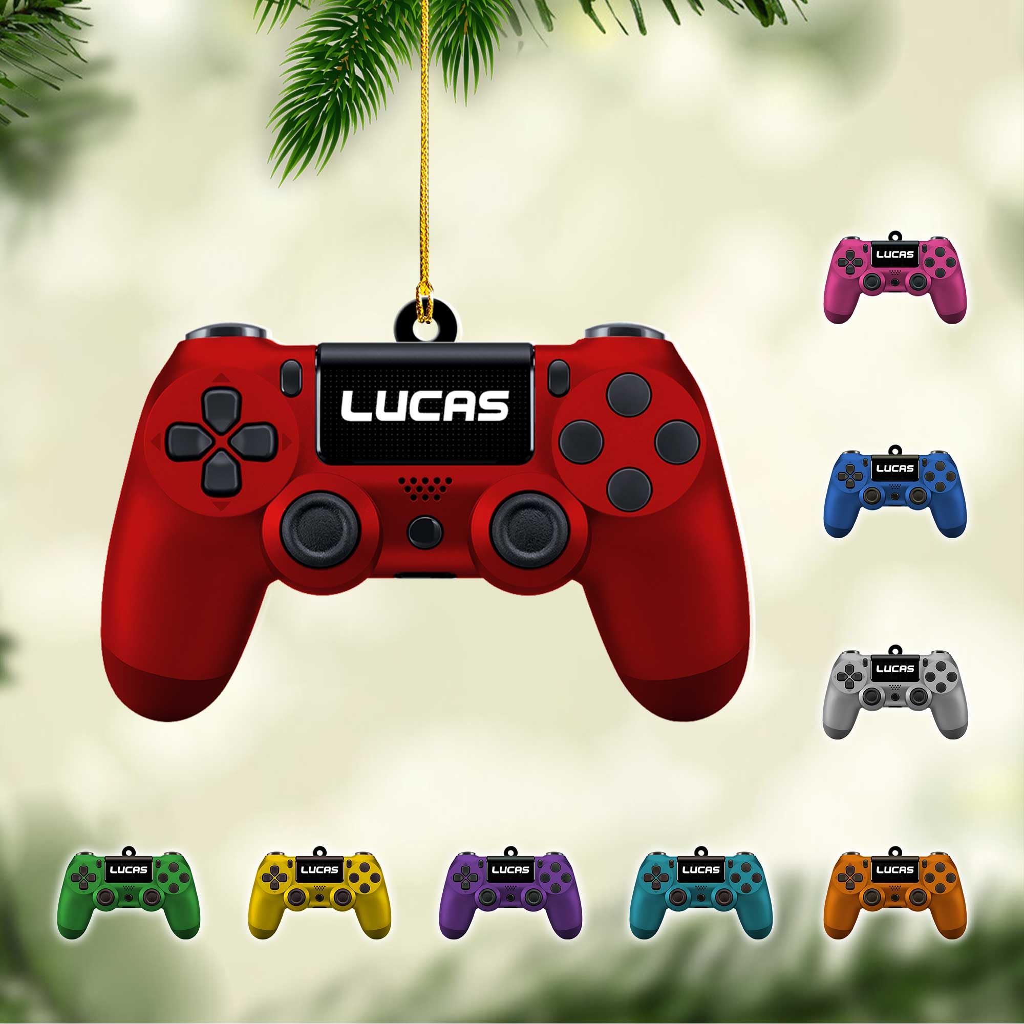 Amazon.com: Personalized Video Game Controller Ornament, Custom Gamer ...