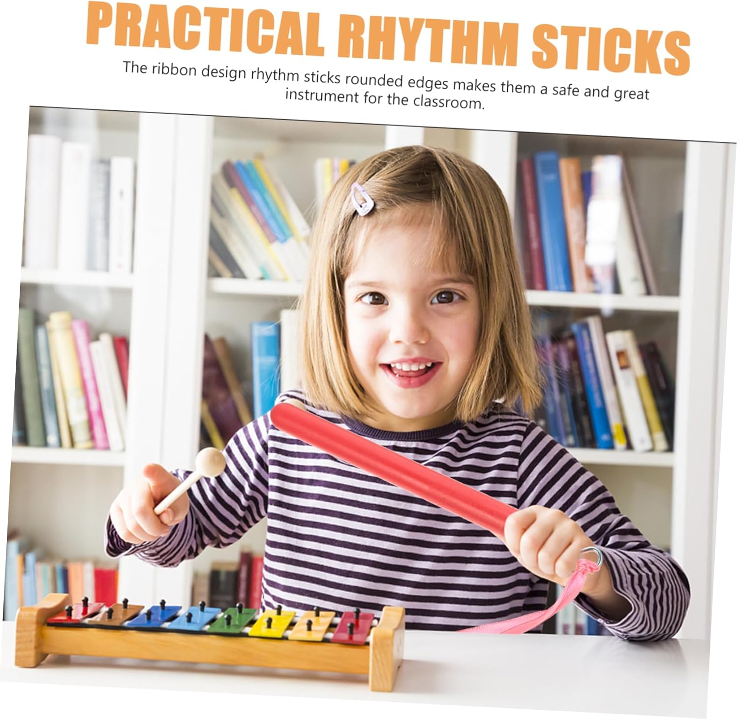 20 Pairs Rhythm Stick Plastic playes Kids’ Musical Instruments Wood ...