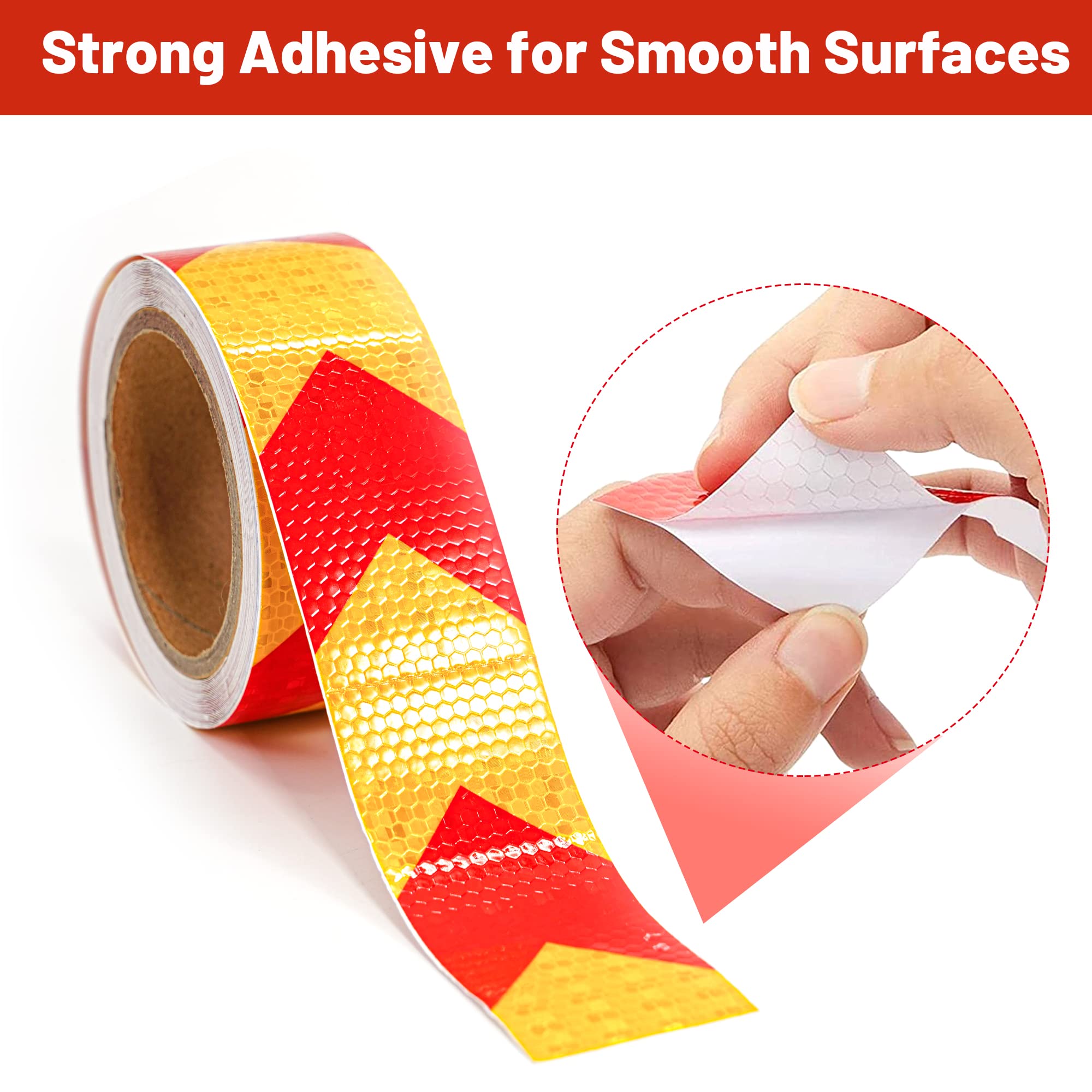 Snapklik.com : Arrow Reflective Tape 2 Inch X 33 FT Red Yellow ...