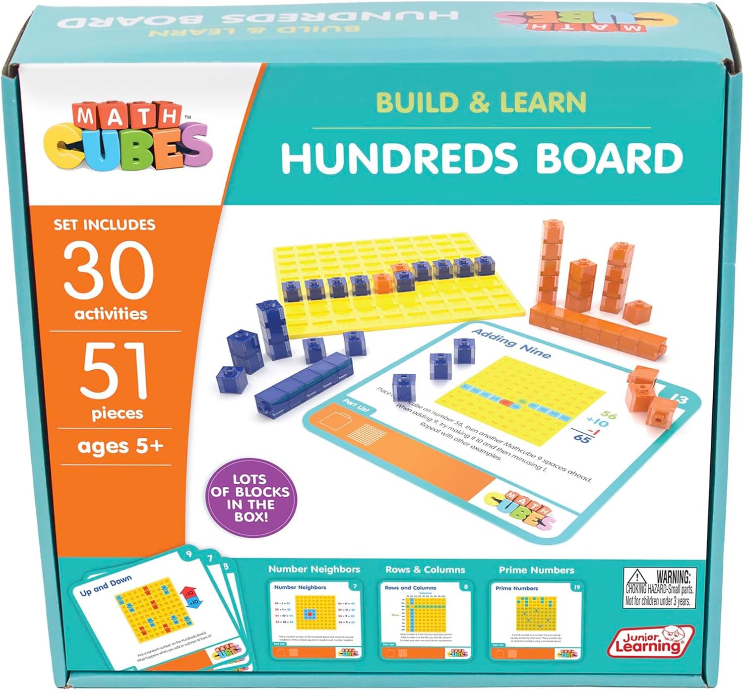 Amazon.com: Junior Learning: Mathcubes - Hundreds Board - 30 Activity ...