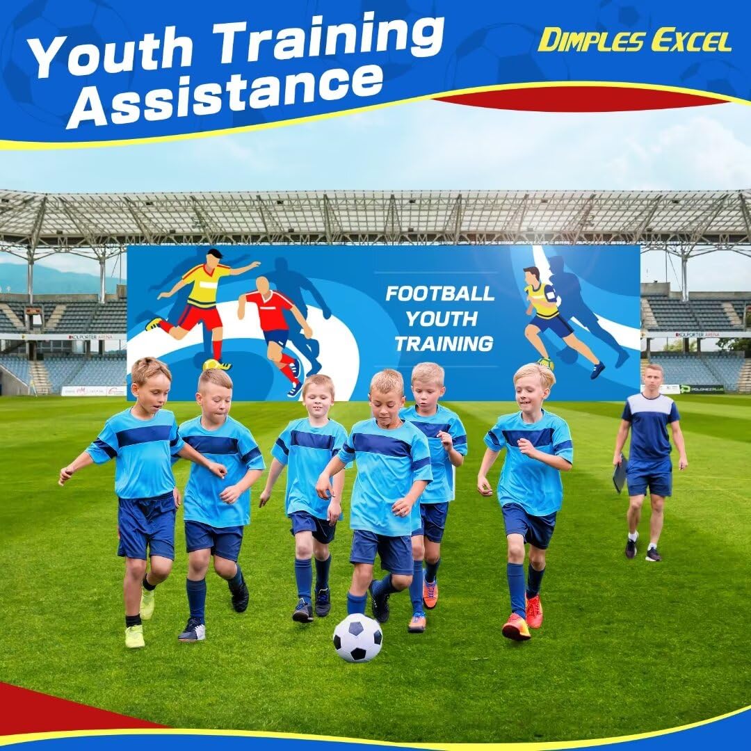 Dimples Excel Soccer Goals Kids Soccer Net for Backyard 7x5 FT, 5x3.6 FT, 4x3 FT, 3x2.2 FT