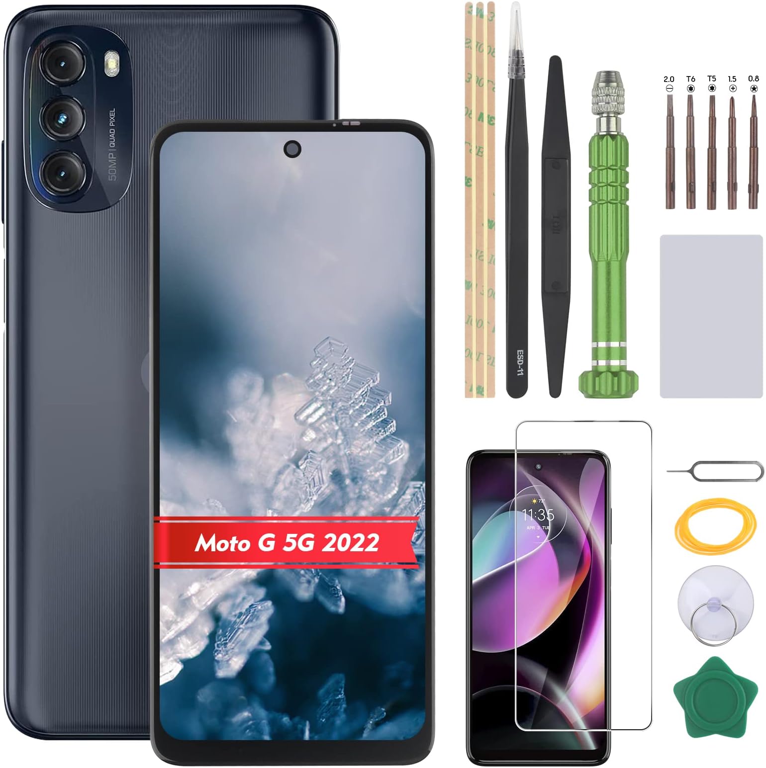 Amazon.com: Screen Replacement for Motorola Moto G 5G 2022 LCD Display ...