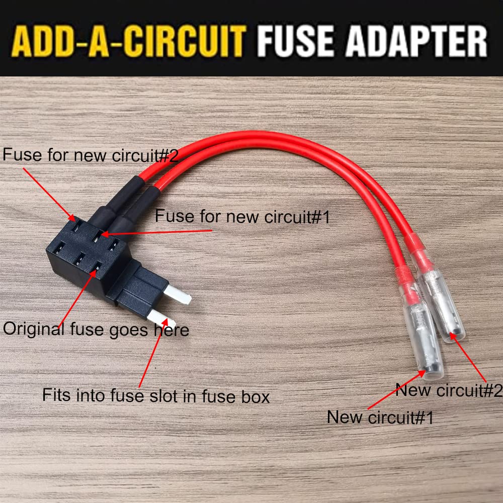 Snapklik.com : Gebildet 2pcs 12V 24V Small Dual-Port Add-a-Circuit Fuse ...