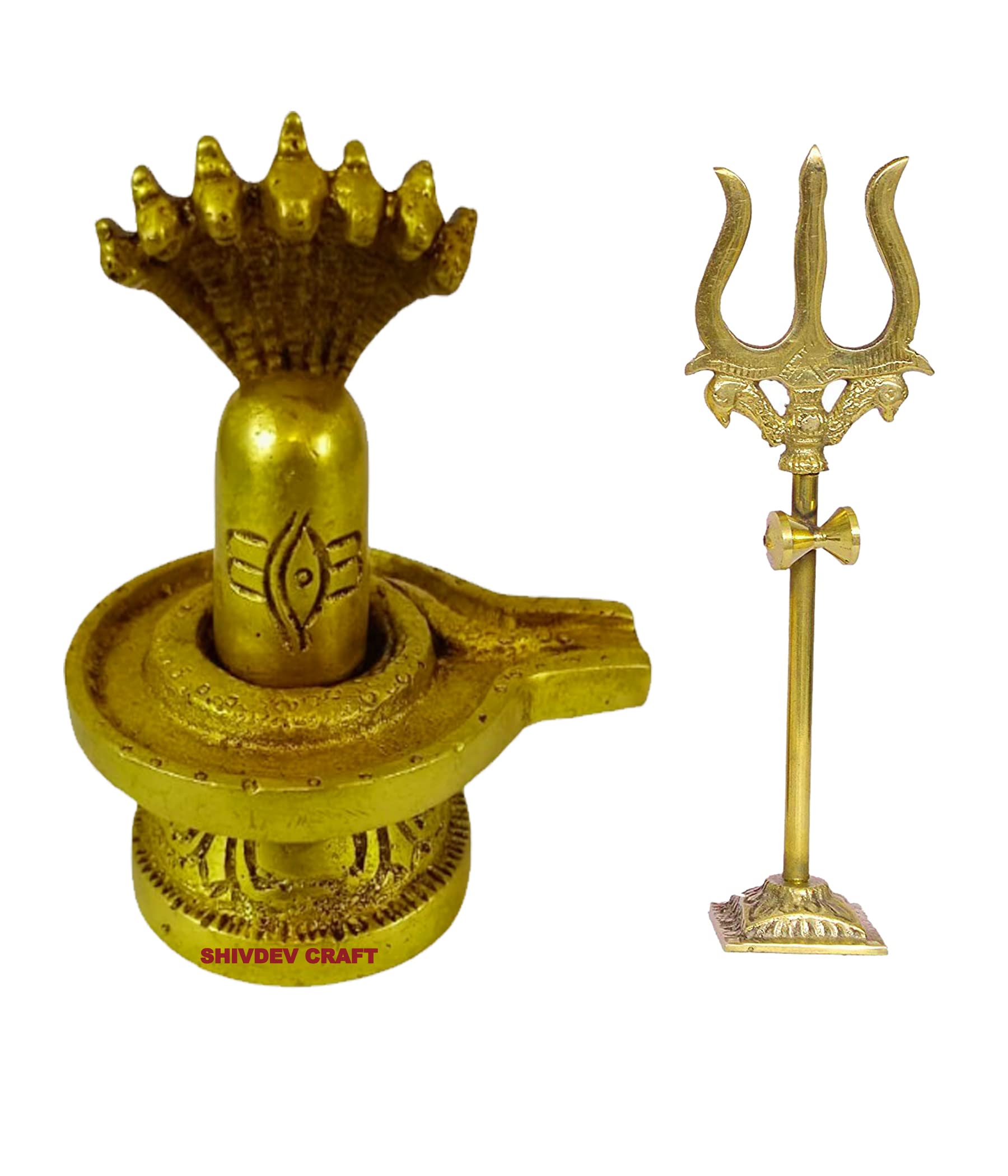 Buy SHIVDEV CRAFT Brass Shivling for Pooja Shiv Ling Idol with ...