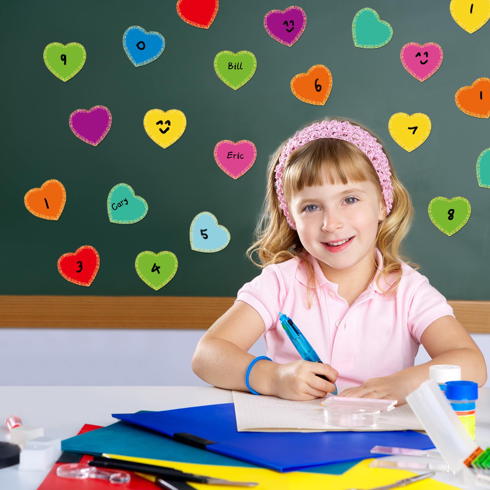 Snapklik.com : 108 Pcs Confetti Heart Cutouts For Classroom 3.5 Inch ...