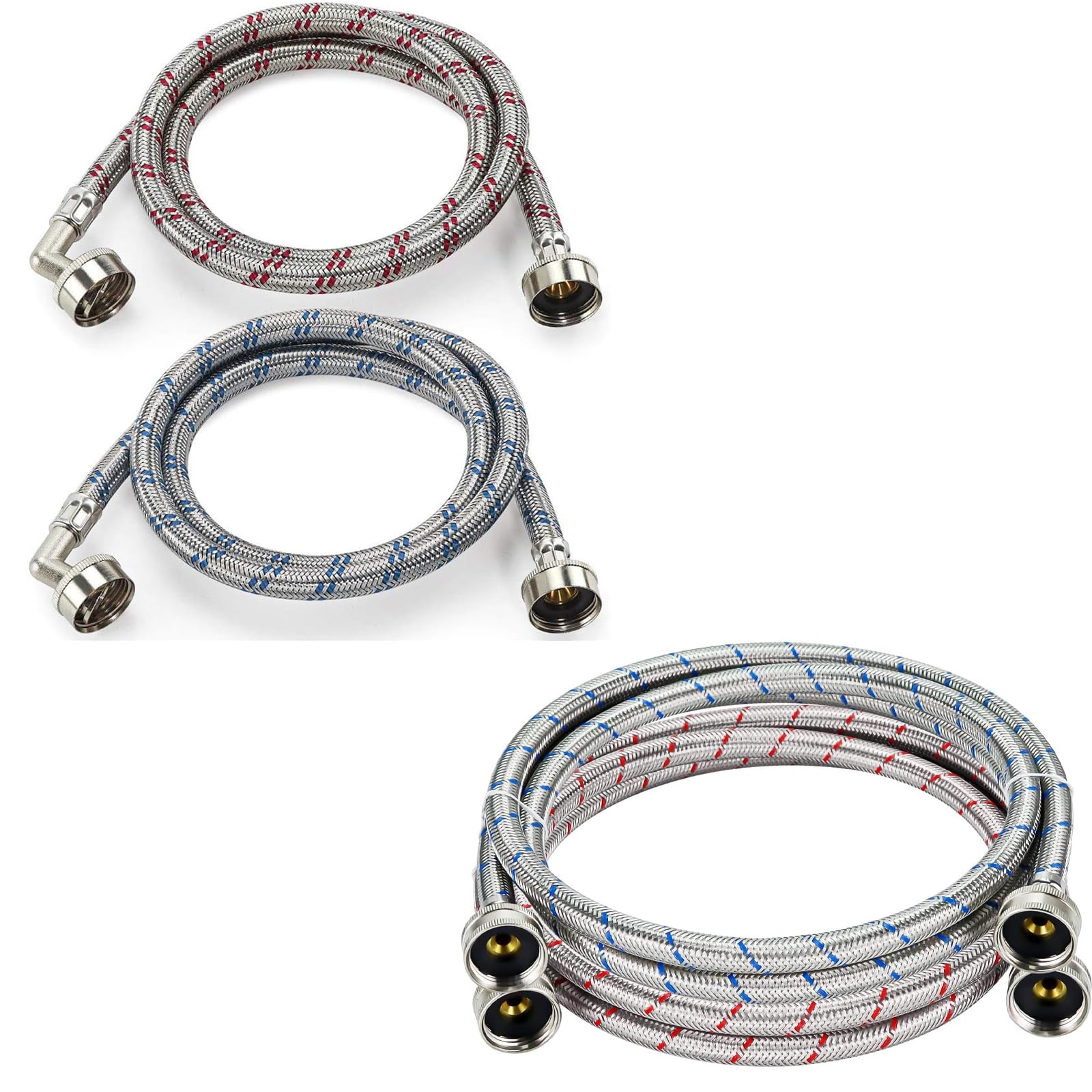 Amazon.com: Cenipar Washing Machine Hoses 4feet 90 Degree Elbow with ...