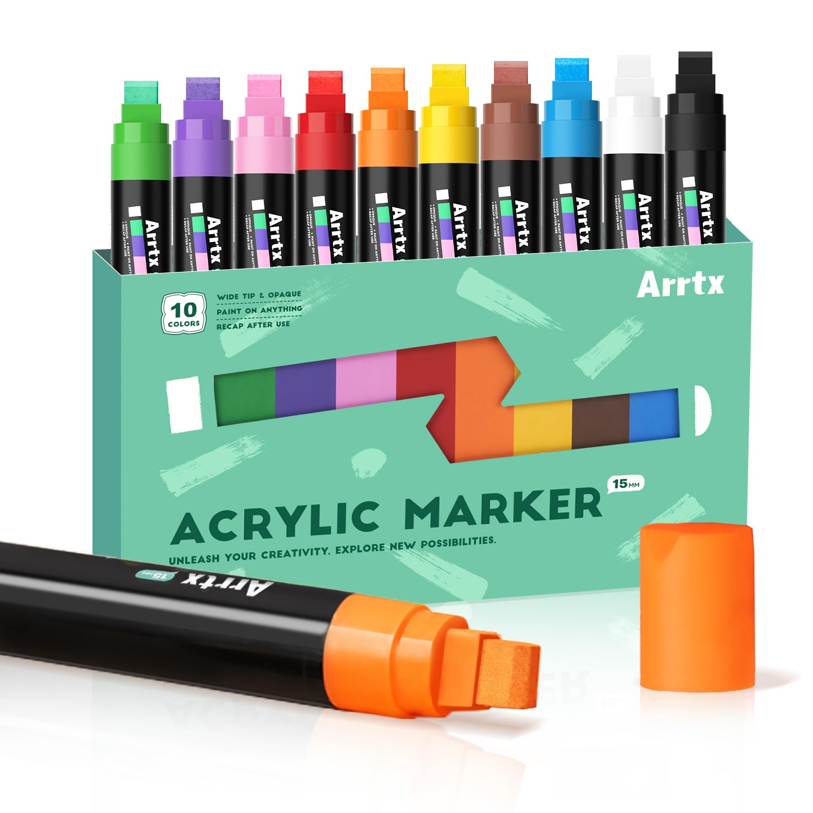 Arrtxjumbo Poster Markers 15mm Jumbo Felt Tip 10 Colors Acrylic ...