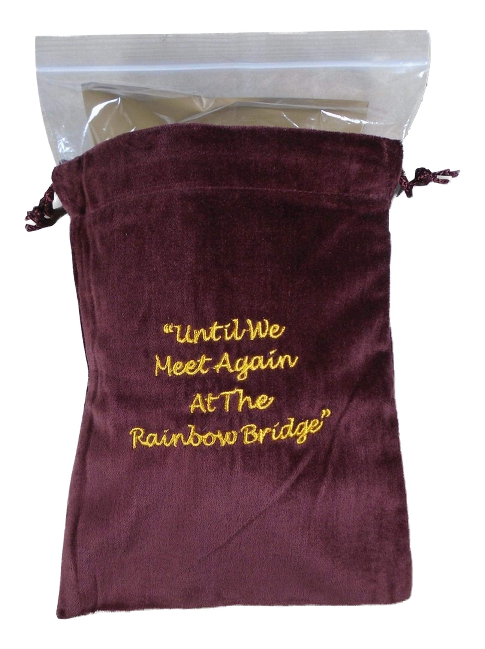 Amazon.com: KAG Rainbow Bridge – X-Large Burgundy Velvet Cremains Bag ...