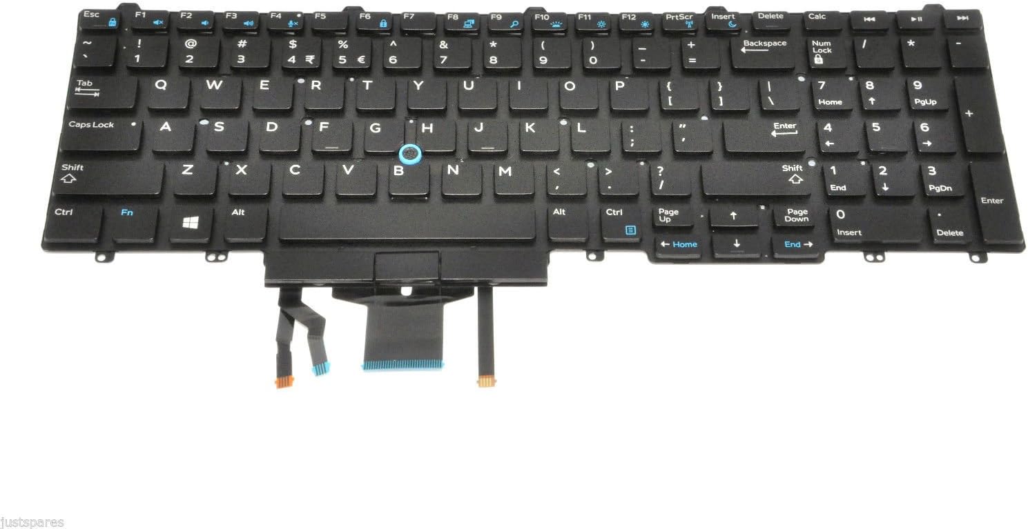 Dell Latitude 5580 5590 US International QWERTY Backlit Keyboard TF5M0 ...