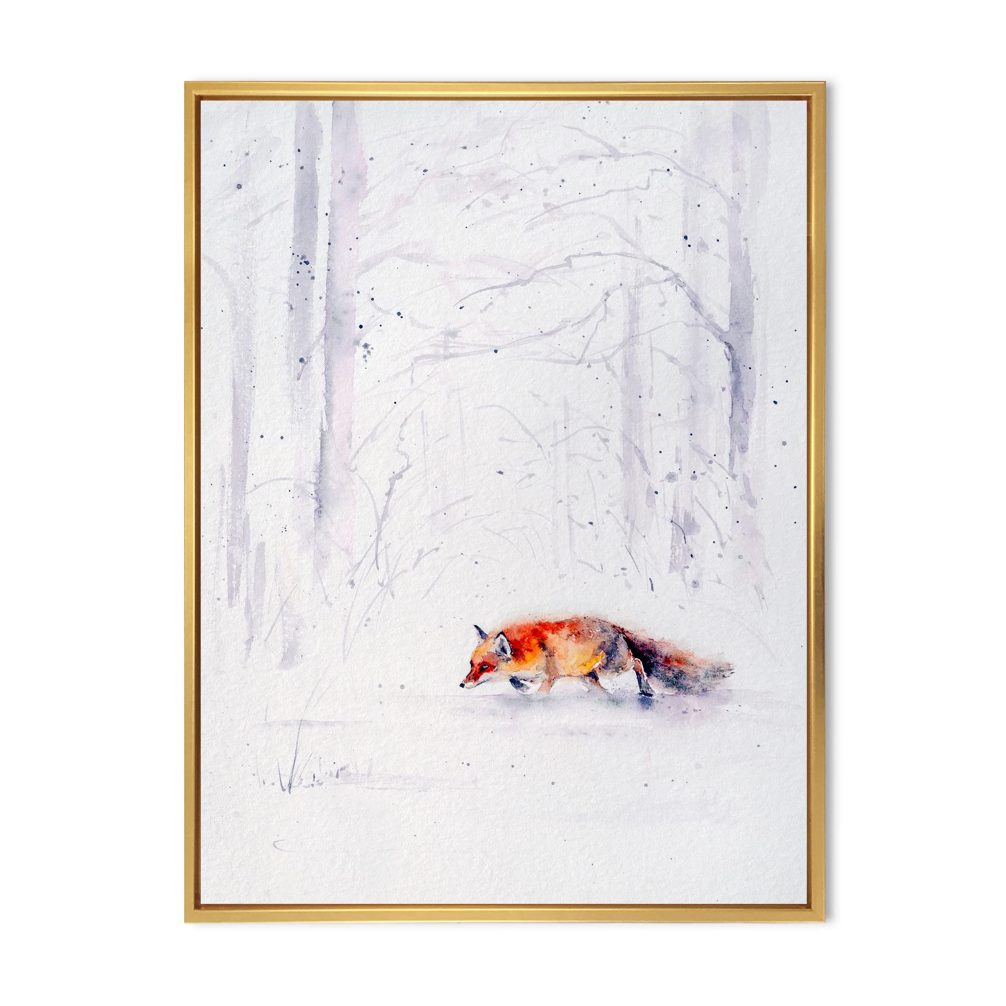 Red Fox Running Drawing
