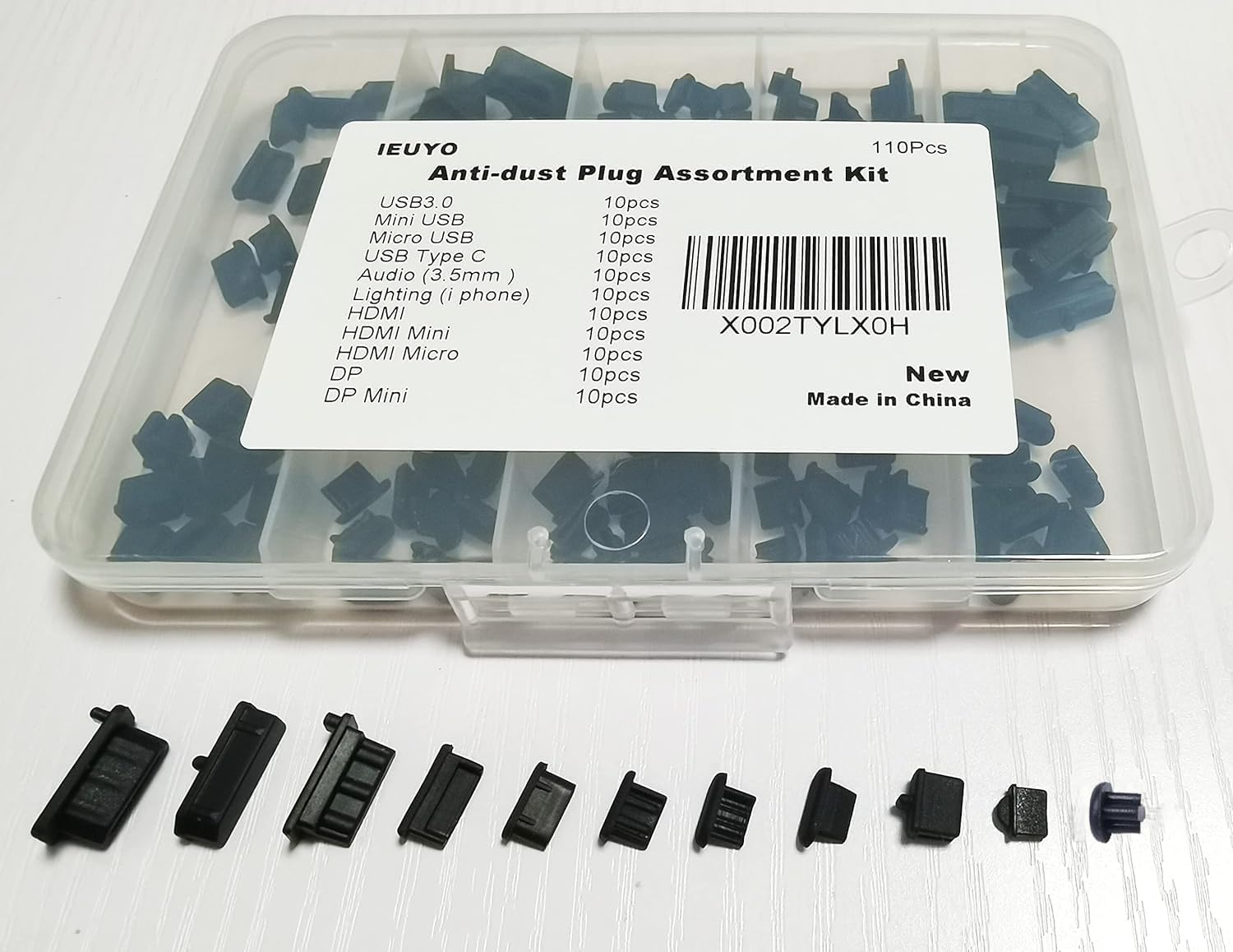 Amazon.com: USB Cover Port Plug Caps - 30Pcs 6 Type Silicone Anti Dust ...