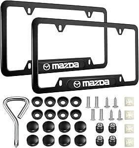 Amazon.com: License Plate Frames Compatible with Mazda, 2 Pack Car ...