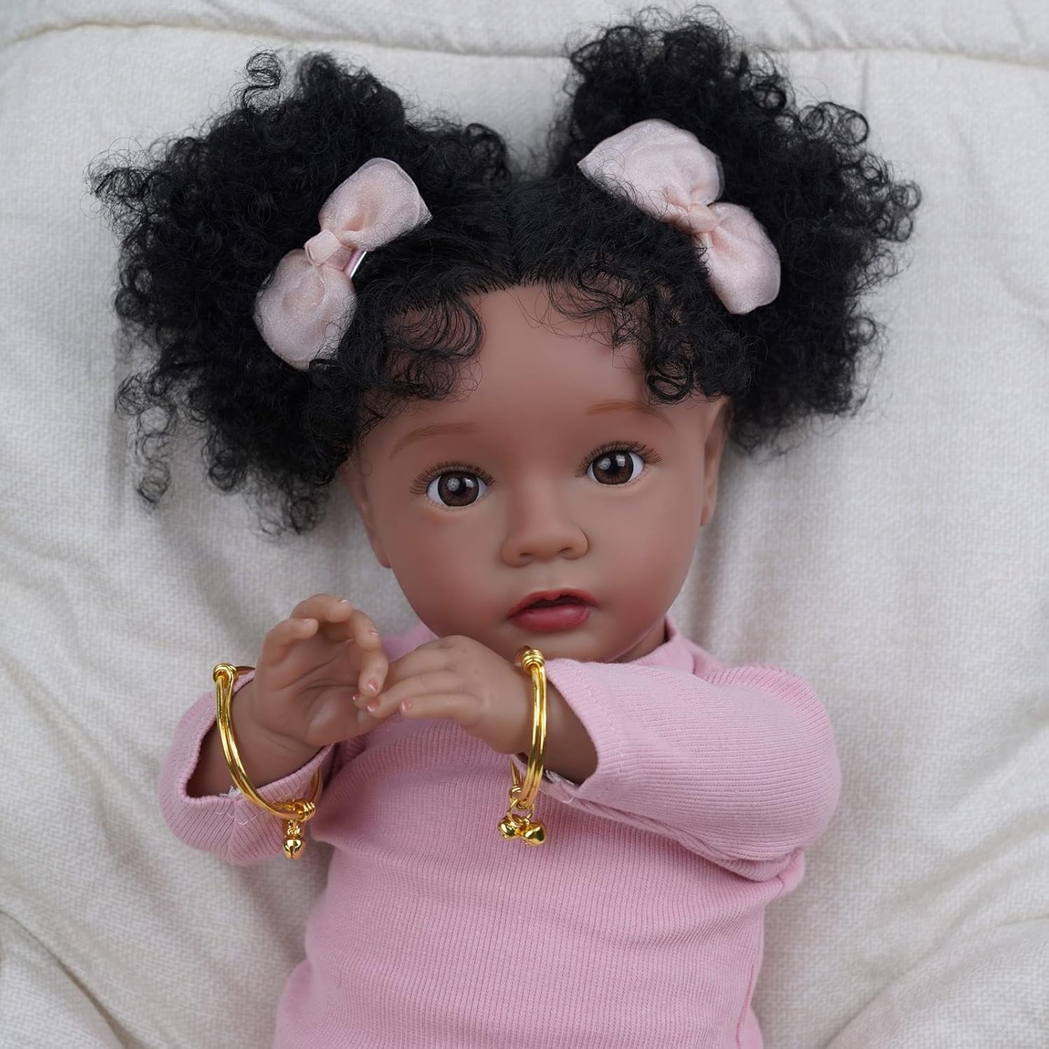Amazon.com: BABESIDE Lifelike Reborn Baby Dolls Black Girl- 20 Inch ...
