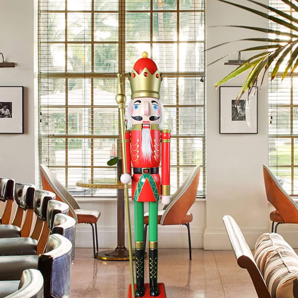 CDL 48" 4ft Tall Life-Size Large/Giant red Christmas Wooden Nutcracker ...