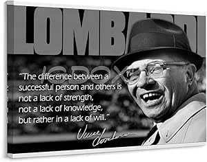 Amazon.com: EXOGUN American Football Head Coach Vince Lombardi Portrait ...