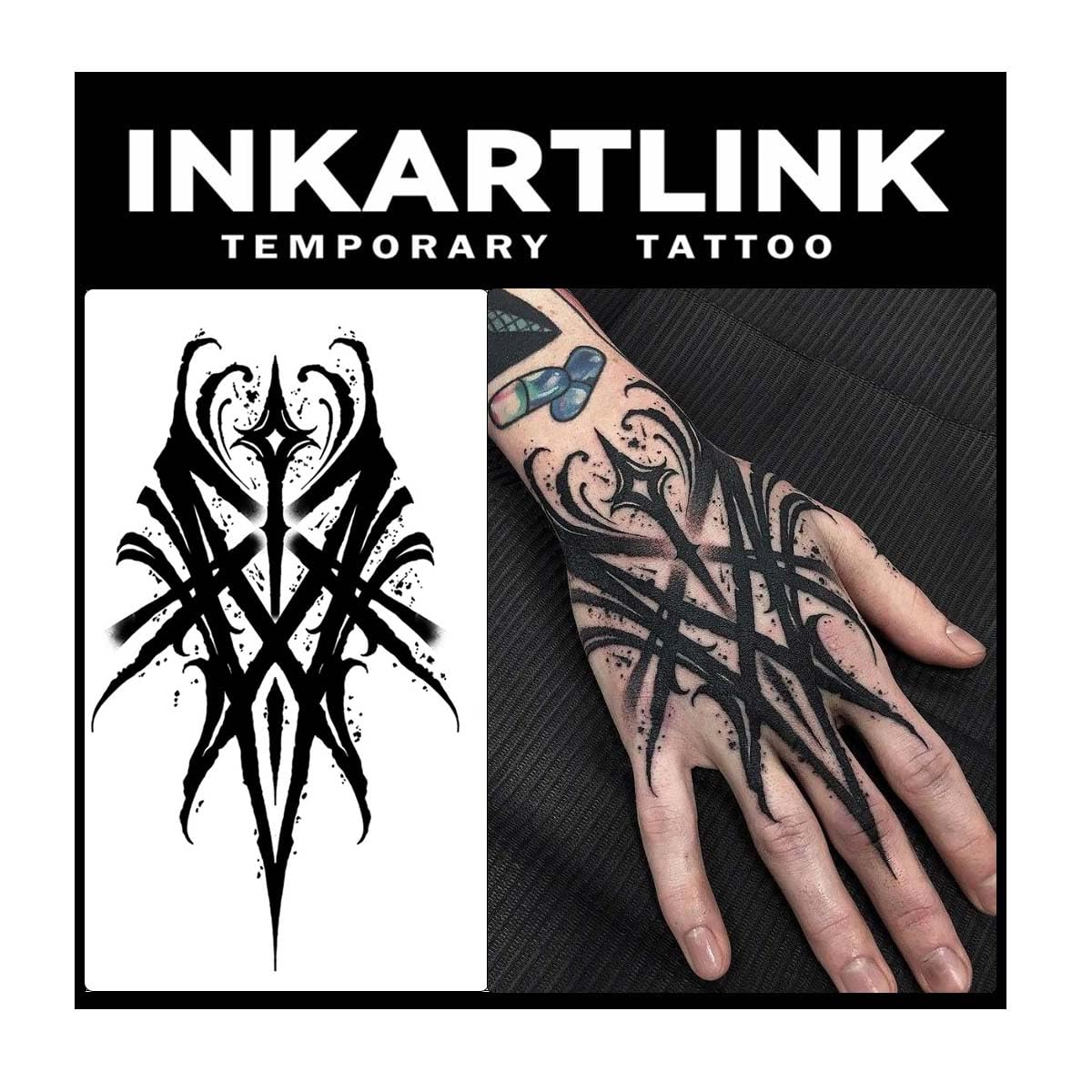 Inknart Temporary Tattoos 2pcs Follow Your Heart Quote And Arrow