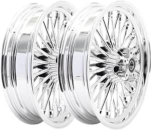 Amazon.com: TOFR 16x3.5 Front 16x3.5 Rear Wheels Rims Fat Spoke For ...