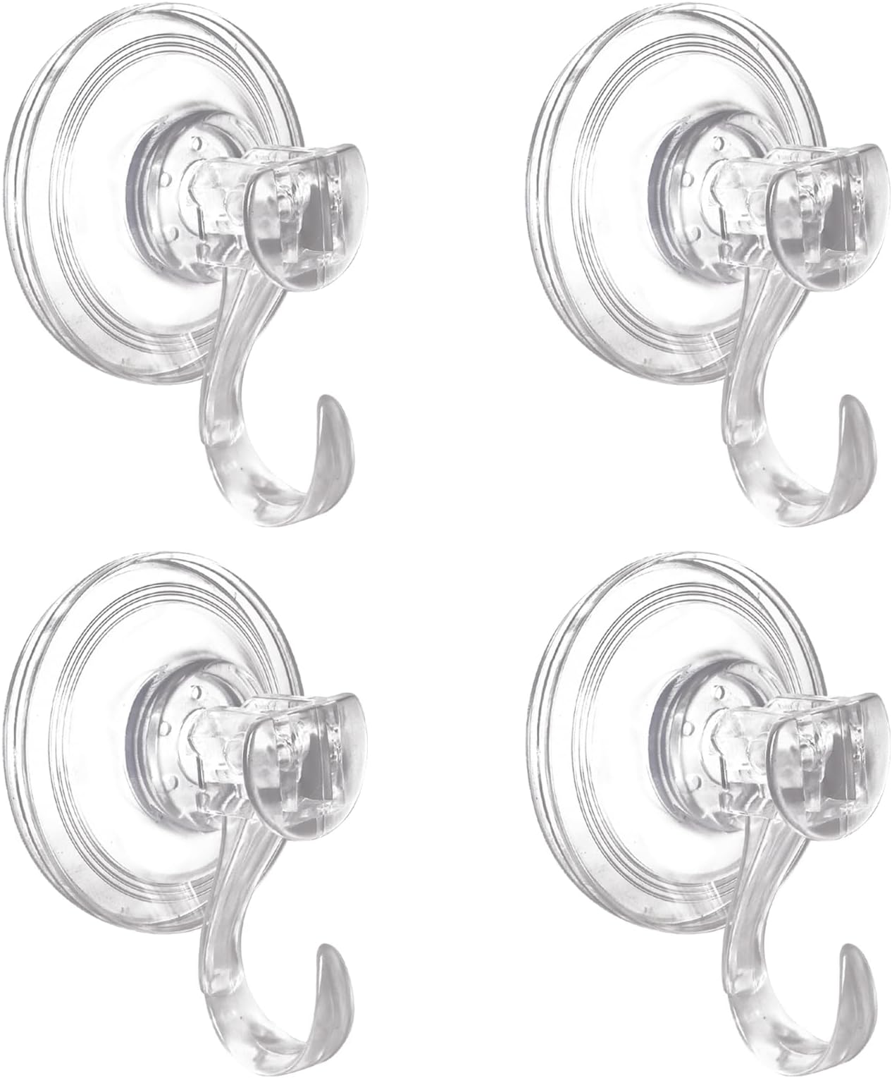 Amazon.com: 4PCS Clear Heavy Duty Vacuum Suction Hooks - Removable ...