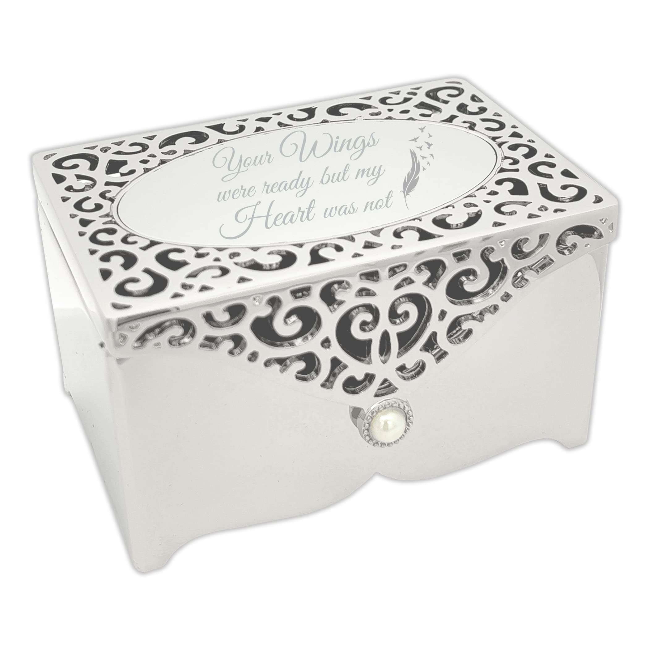 Amazon.com: Cherished Moments Silver Memorial Jewelry Box, Jewelry ...