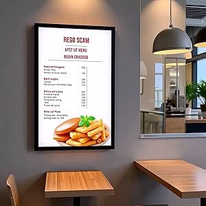 Amazon.com: Ultra Slim LED Menu Board – A1 | Wall-Mounted Backlit Light ...