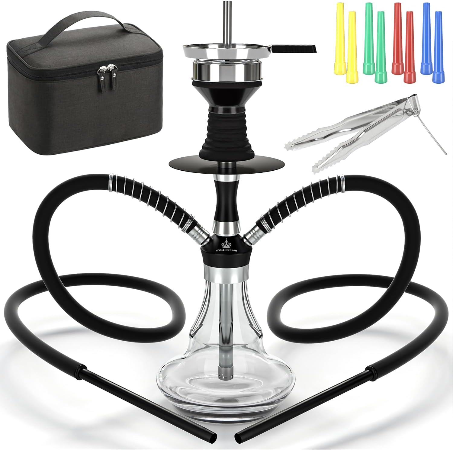 NOBLE HOOKAH 43cm Reise Shisha Set Klein Shisha Mini Shisha to go mit ...