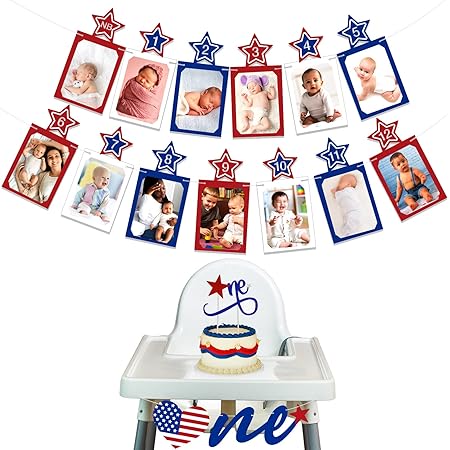 Amazon.com: Baby Birthday Decoration 1st Birthday High Chair Banner ...