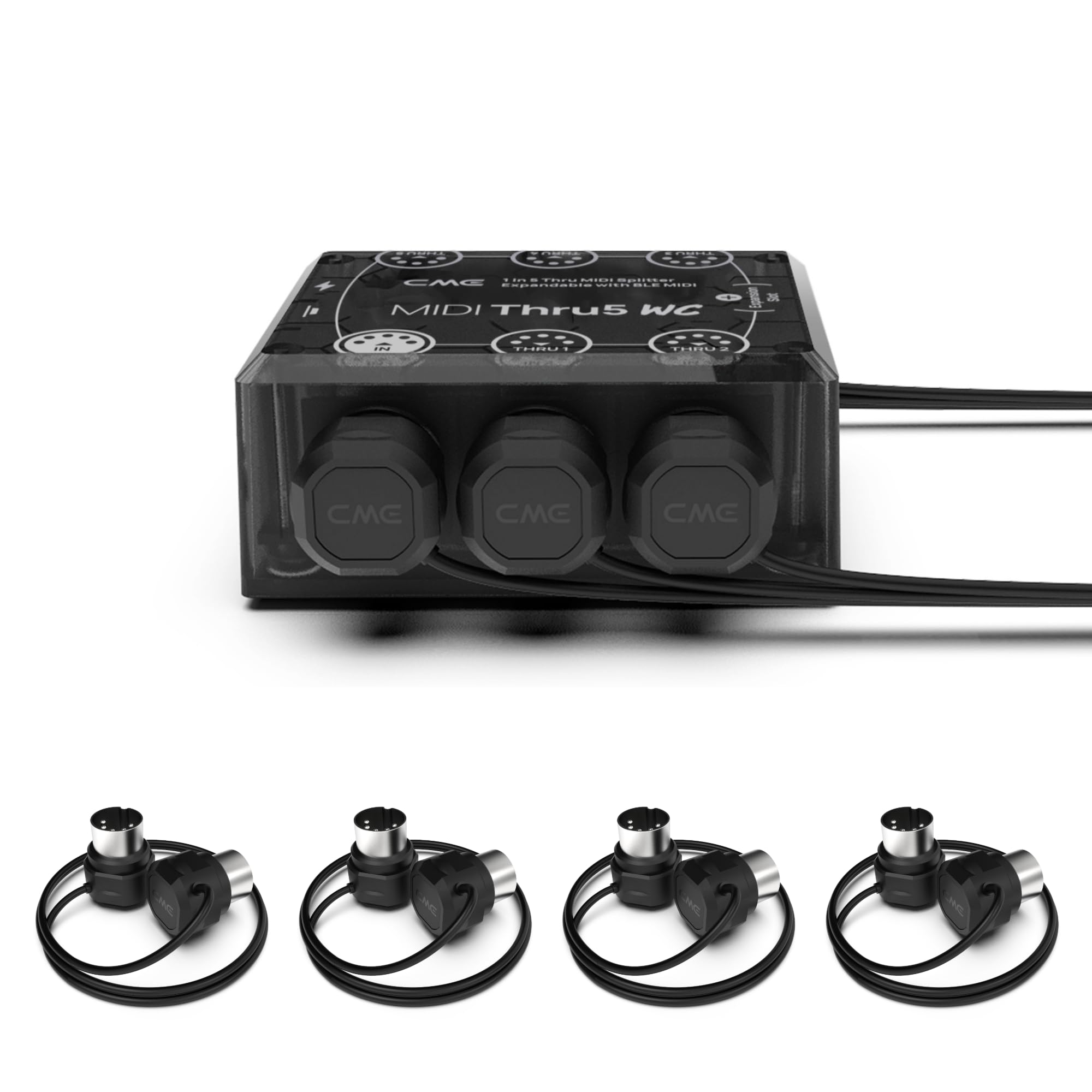 Amazon.com: CME MIDI Thru5 WC + 4-Pack 2-FT MIDI Cables - High-speed 1 ...