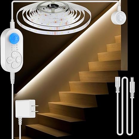 Amazon.com: Dual Motion Sensor Light Indoor - Plug-in Motion Activated ...