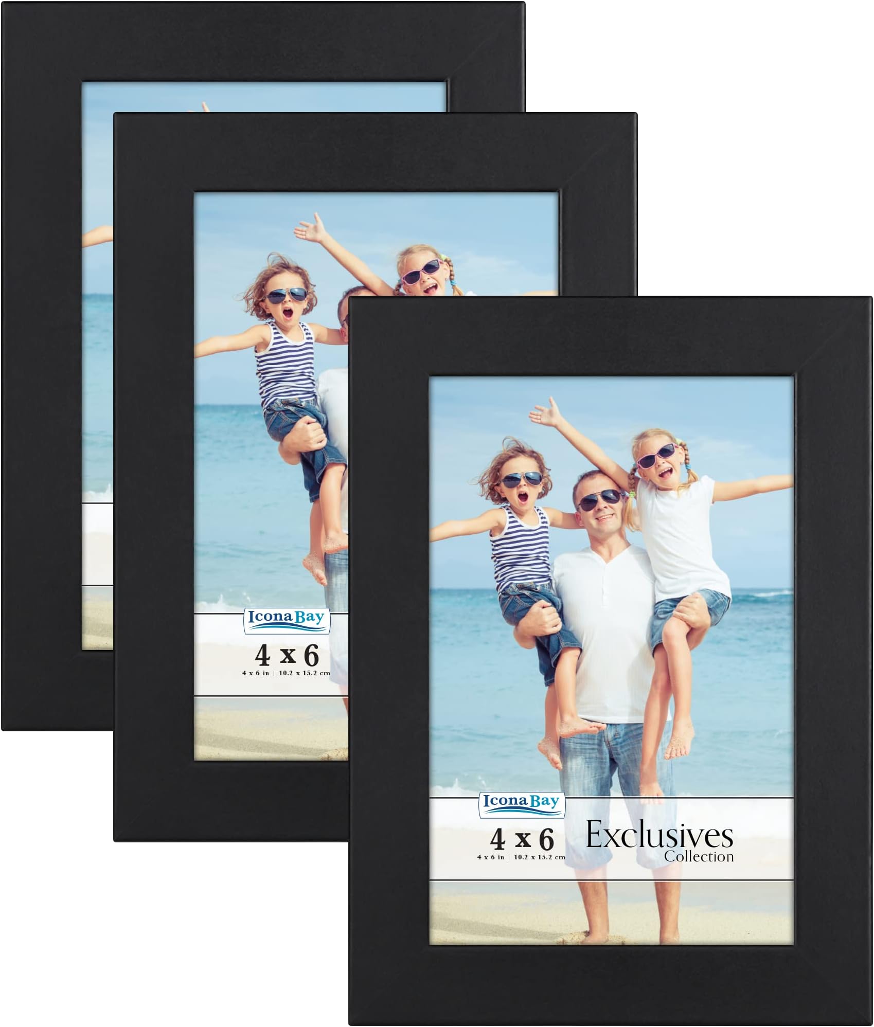 Amazon.com: Langdon House 4x6 Picture Frame (6 Pack, Black), Sturdy ...