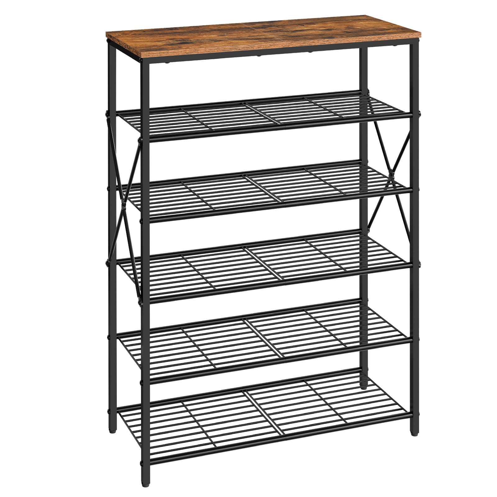 HOOBRO 6-Tier Shoe Rack for Front Door Entrance, Shoe Shelf, Shoe ...