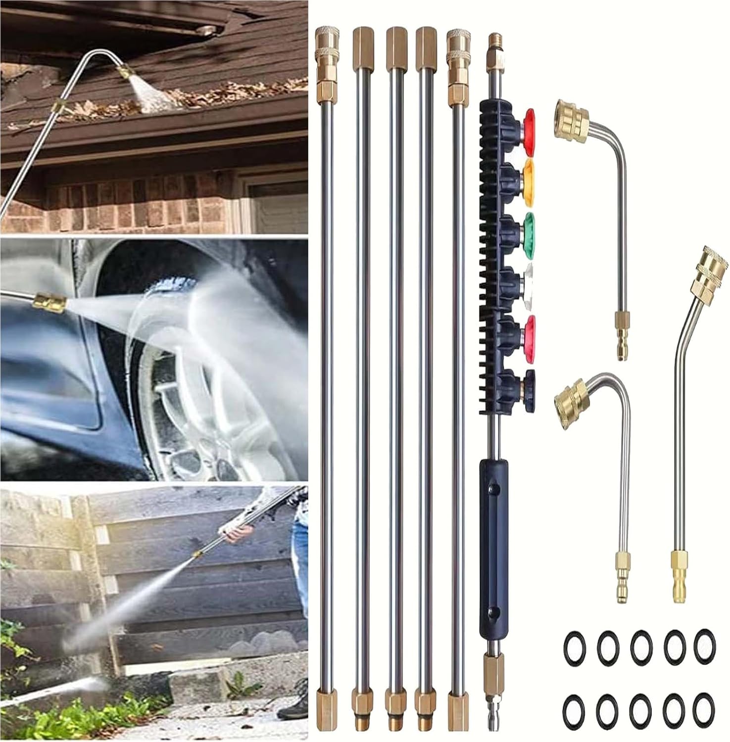 Amazon.com: 4000 PSI Pressure Washer Gutter Cleaner Attachment ...