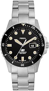 Amazon.co.jp: [フォッシル] Watch Fossil Blue FS5952 メンズ Silver 正規輸入品 : ファッション