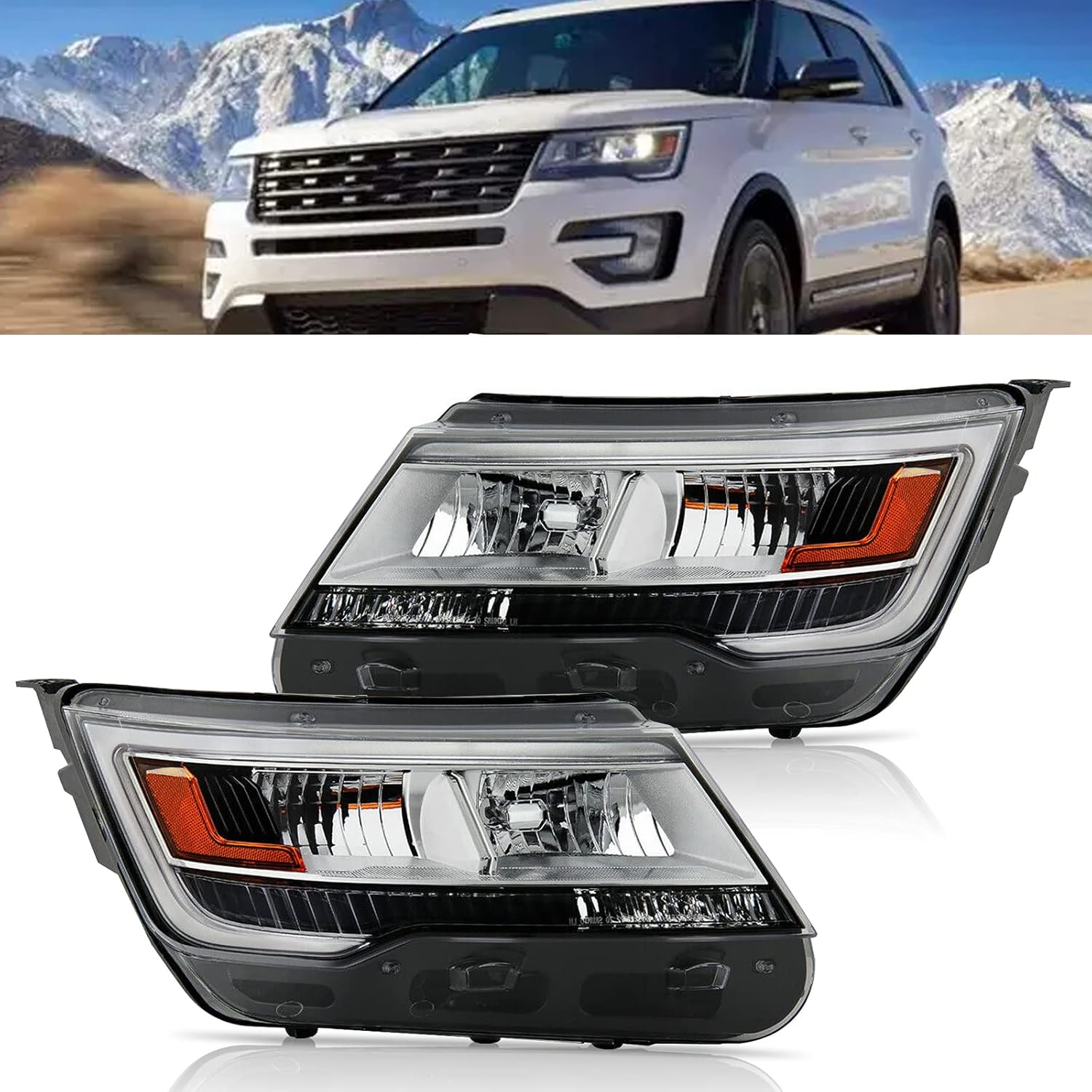 Amazon.com: Peforway Headlight Assembly Fit For 2016 2017 2018 Ford ...