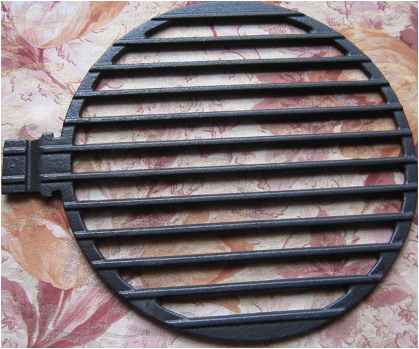 Amazon.com : Round Fire Pit Grate, Cast Iron Gourmet BBQ Rack System ...