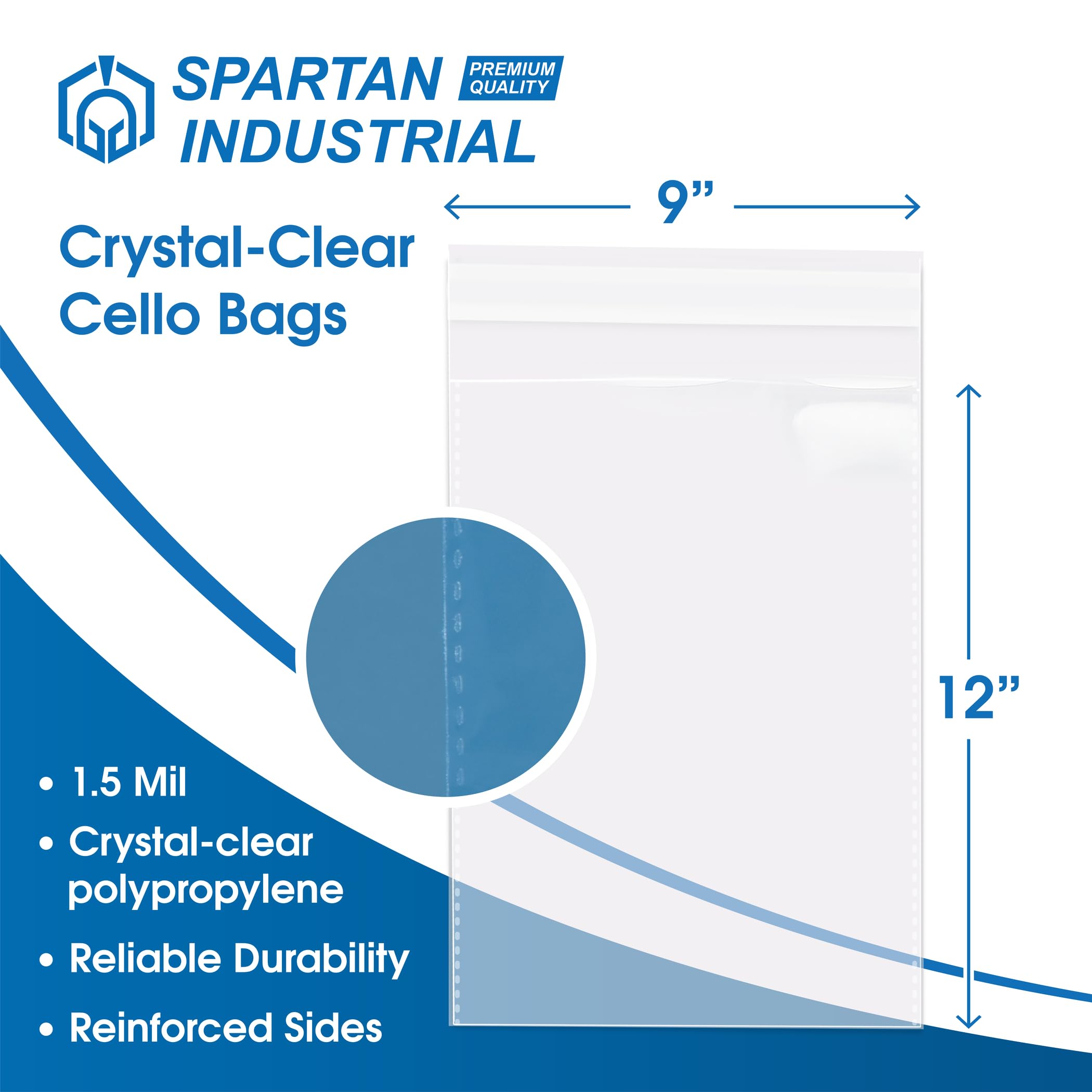 Spartan Industrial Poly Bags Clear Suffocation Warning Bags-1000 Counts ...