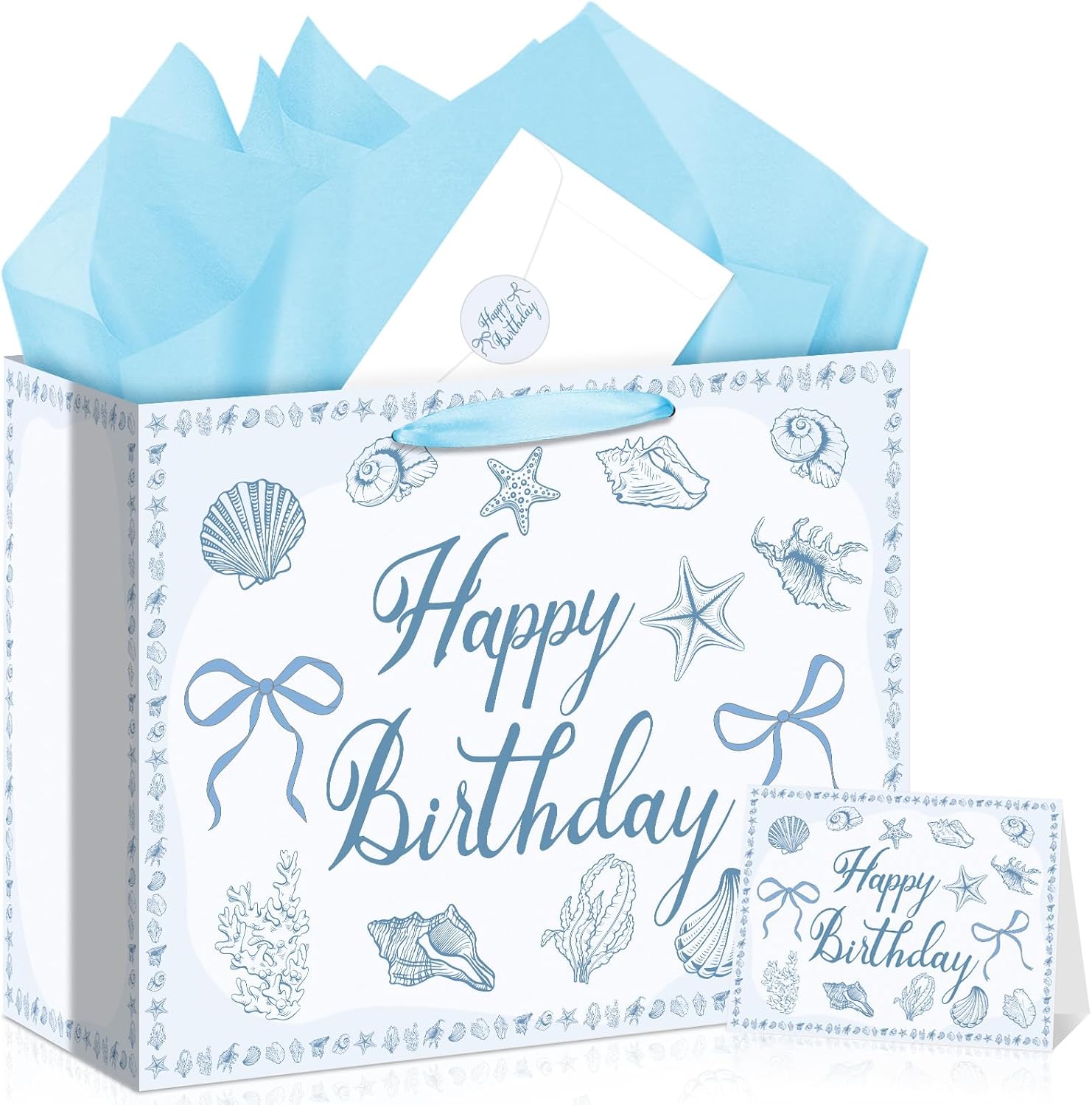 Amazon.com: Allparty Seashell Birthday Gift Bag Ocean Beach Gift Bag ...