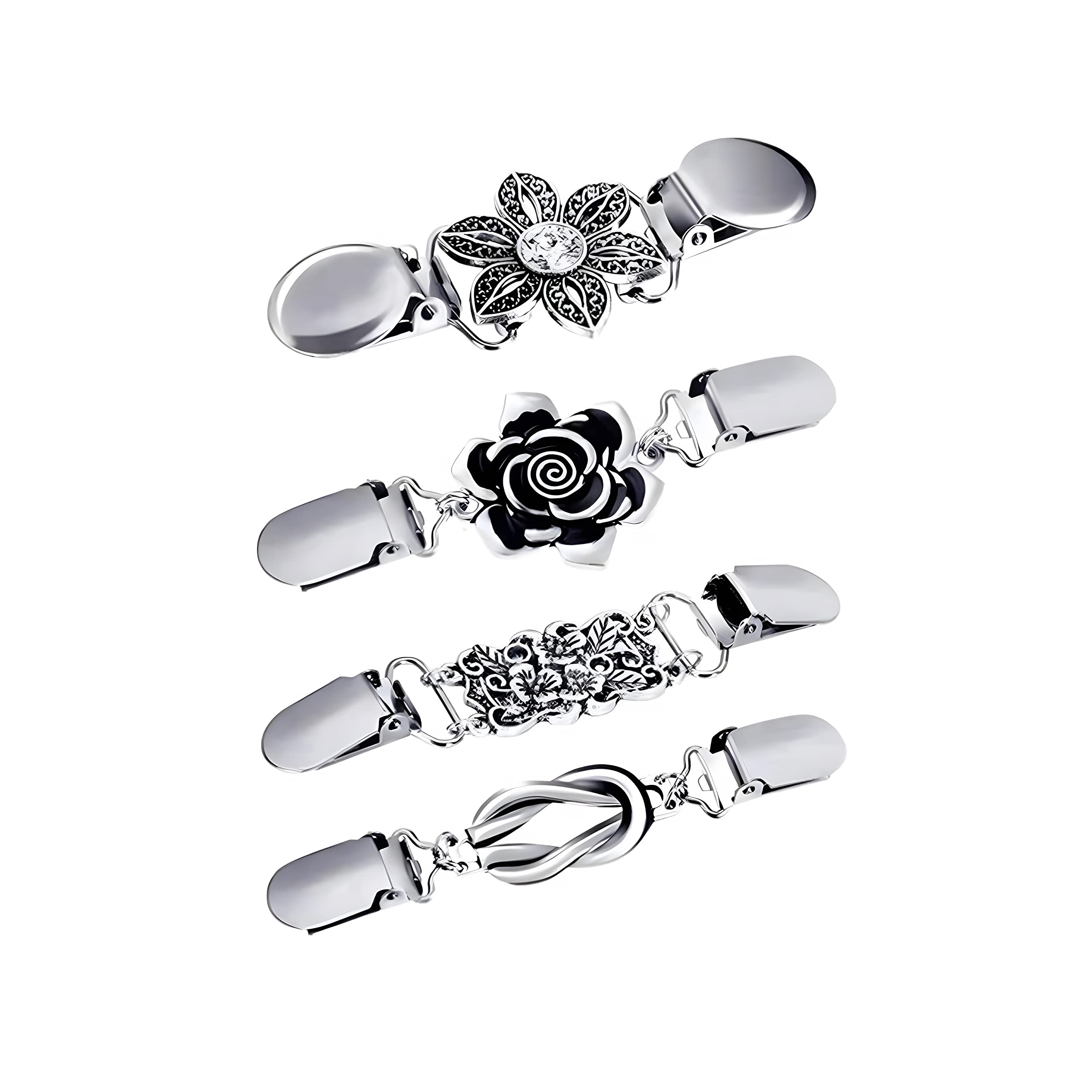 Broches para Ropa, Juego de 4 Piezas de Clip de Chal de Suéter Retro ...