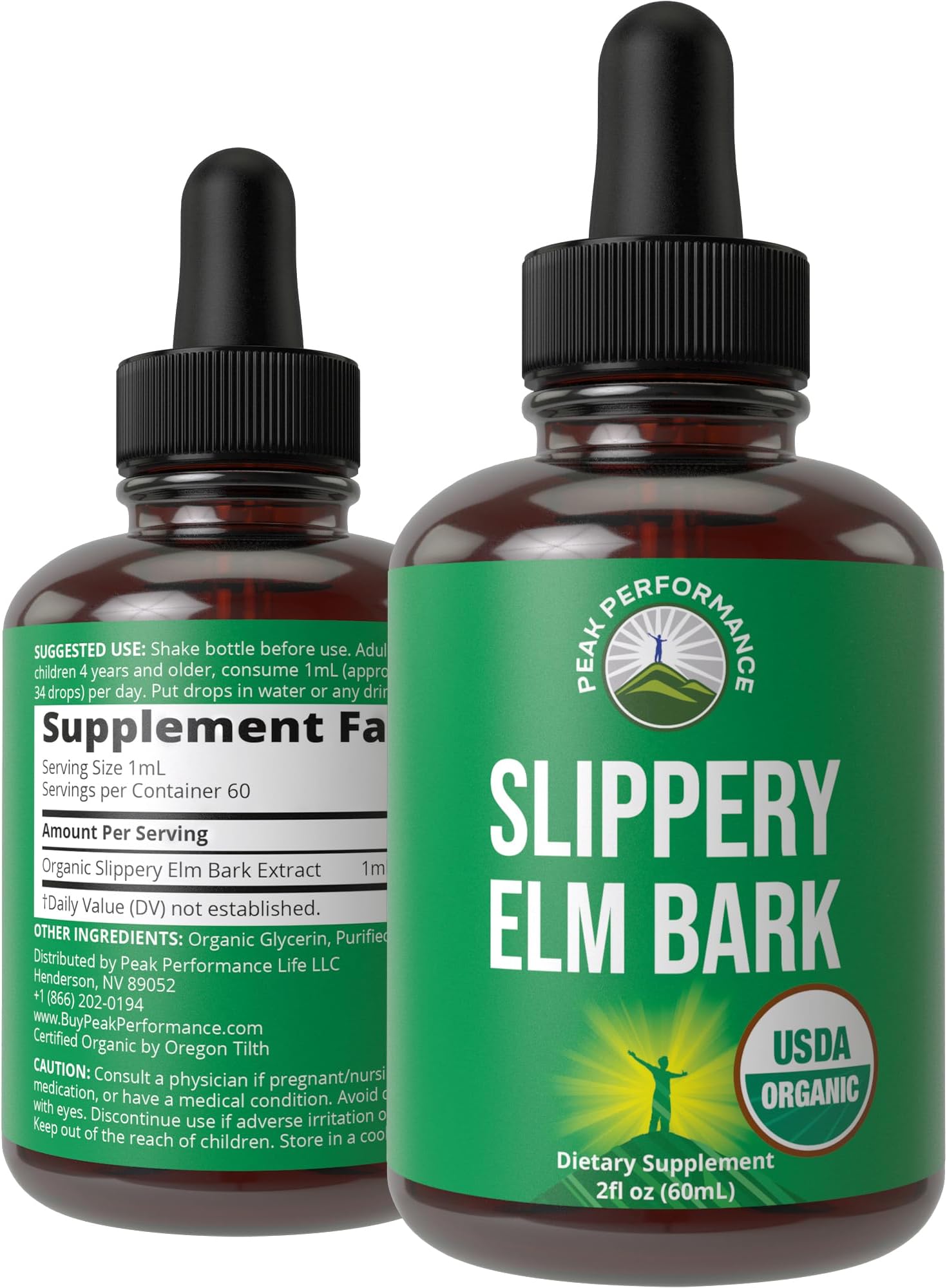 Amazon.com: Slippery Elm Bark USDA Organic Vegan Liquid Drops. Extract ...