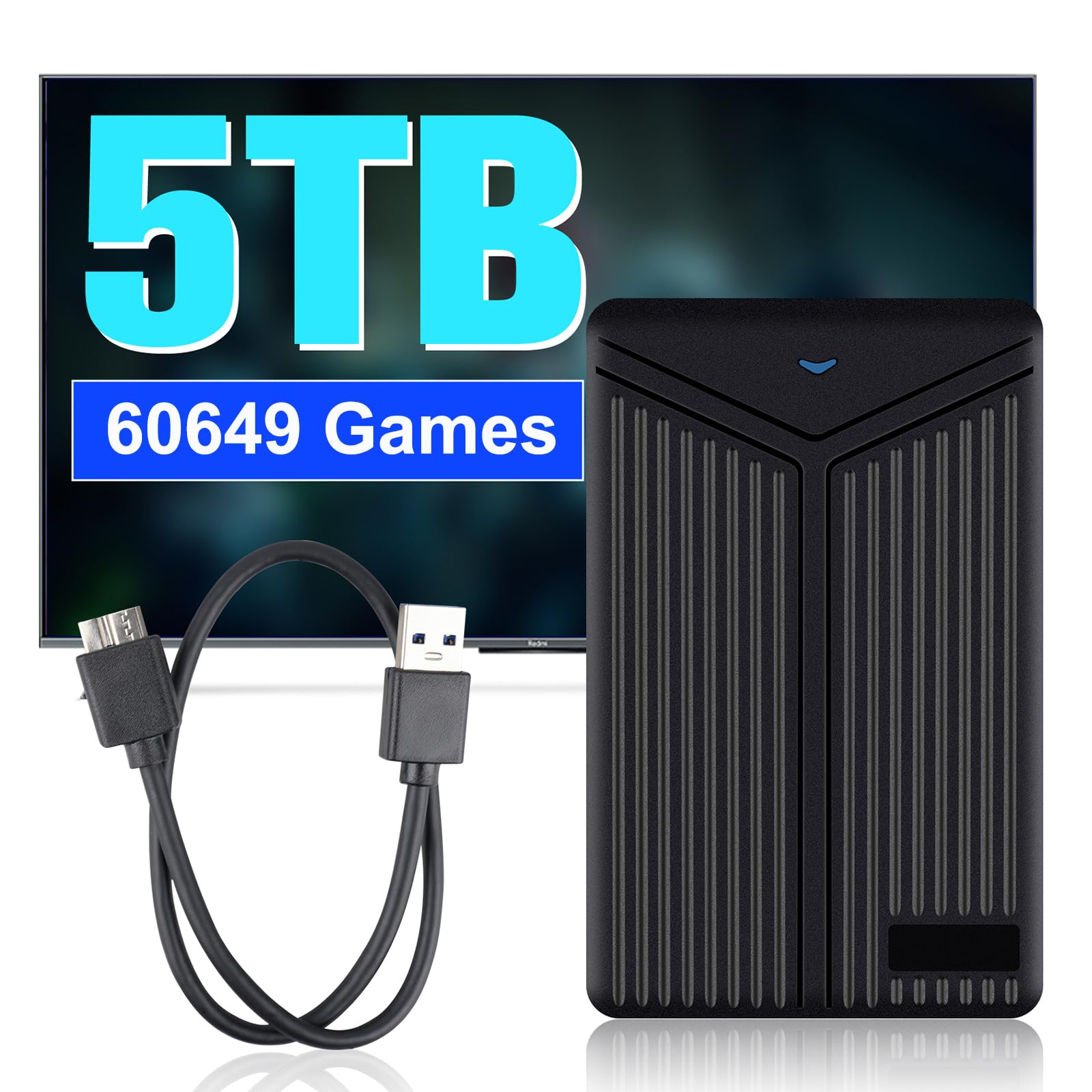 Amazon.com: Retro Game Console Hard Drive with 60649 Video Games, Retro ...