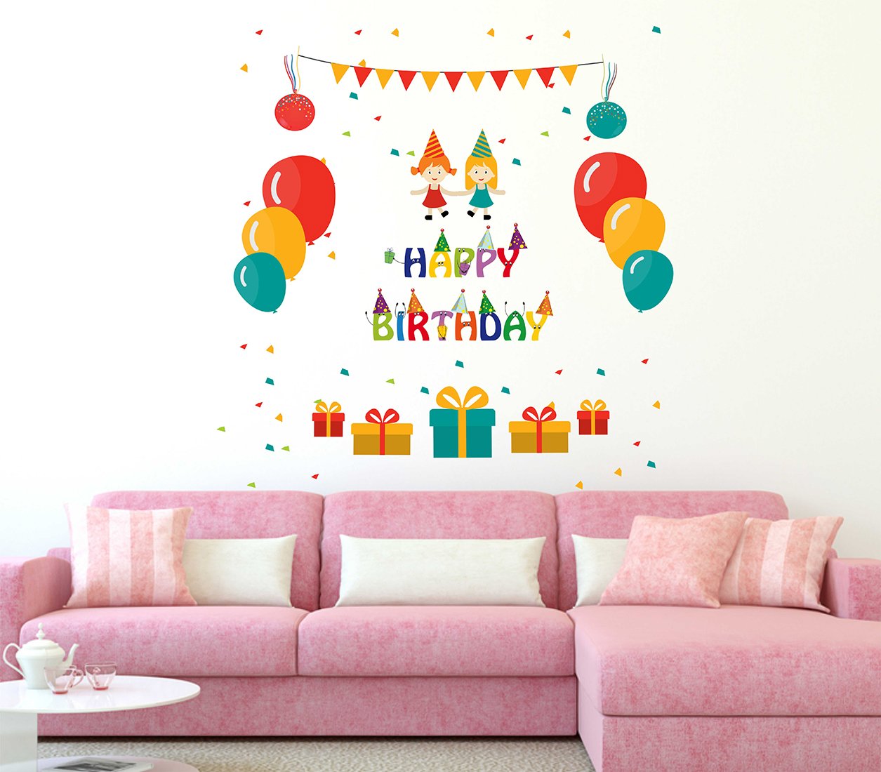 Wallstick Happy Birthday Wallsticker (Viny 78 cm 80 cm) (57-2167 ...