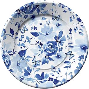 Amazon.com: Decorative Paper Plates 7.25 Inch Disposable for Garden ...